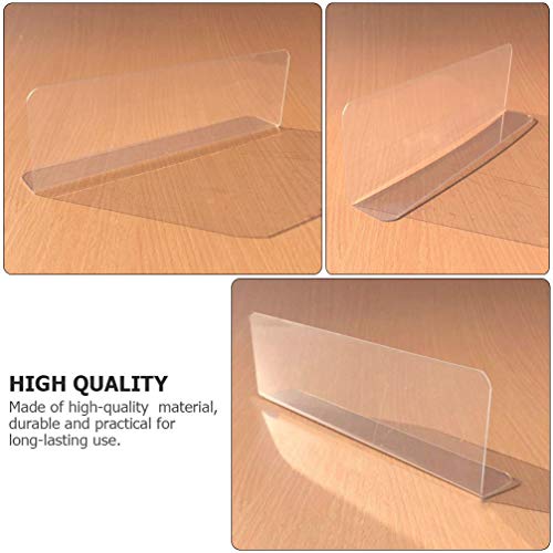 Baluue Acrylic Shelves 10pcs Goods Shelf Dividers Clapboards Acrylic Clear Closet Separators Organizer for Home Wardrobe Cabinet Pantry Store Showroom Office Shelving Divider Clear Shelf Divider