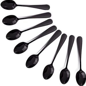 wnatn demitasse espresso spoons, 4.9 inches stainless steel mini coffee spoon small spoons for dessert, set of 8 (black)