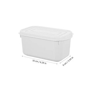 Hemoton 2pcs Plastic Butter Dish with Lid 700ml Butter Keeper Box Fridge Crisper Airtight Container for Home Restaurant Kitchen