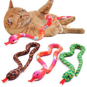 snake catnip toys kitten supplies interactive catnip toys for indoor cats snakes cat toy gift for cat lovers dental health chew toy set of 3