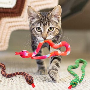 Snake Catnip Toys Kitten Supplies Interactive Catnip Toys for Indoor Cats Snakes Cat Toy Gift for Cat Lovers Dental Health Chew Toy Set of 3