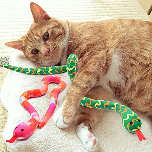 Snake Catnip Toys Kitten Supplies Interactive Catnip Toys for Indoor Cats Snakes Cat Toy Gift for Cat Lovers Dental Health Chew Toy Set of 3