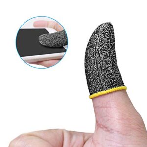 YuCool 36 Pcs Mobile Game Controller Finger Sleeve,Seamless Anti-Sweat Breathable with 4 Pcs Trigger Aim Controller for Phone Games (Multicolor)