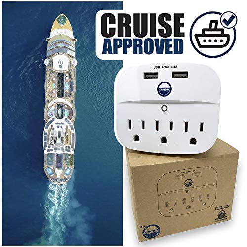 Cruise Essentials [2 Items] Cruise Approved Power Strip & Towel Bands