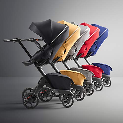 Stokke Xplory X, Golden Yellow - Luxury Stroller - Adjustable for Both Baby & Parents' Comfort - Padding, Harness & Reflective Zipper for Added Safety - Folds in One Step