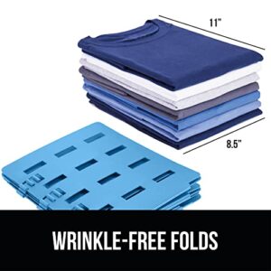 Gorilla Grip Shirt Folding Board, Easy Fast T-Shirt and Clothes Folder, Adult Clothing, Durable Plastic Organizer, Compact for Travel, Laundry Boards, Tshirt Flipfold Tool, Aqua