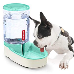 phabuls dog water dispenser 1 gallon pet water dispenser automatic cat feeder large capacity for small and medium sized pets（green water）