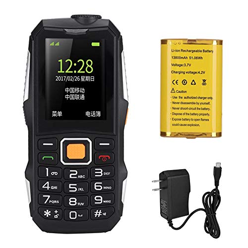 Faceuer Mobile Phone, U001 Seniors Dual SIM Dual Standby Unlocked Cell Phone with 13800mah Battery Flashlight for Waterproof Shockproof Dustproof(U.S. regulations)