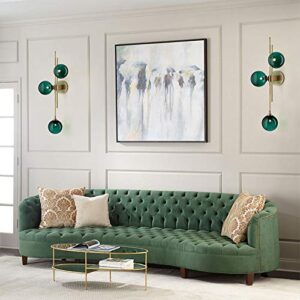 Mid-Century Modern Decorative Globe Wall Sconce Green Glass Wall Light for Living Room, Dining Room, Study Room, Bedroom