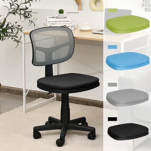 POWERSTONE Armless Home Office Chair Ergonomic Mesh Desk Chair Mid Back Swivel Computer Chair Adjustable Task Chair with Lumbar Support for Kids Teens Adults