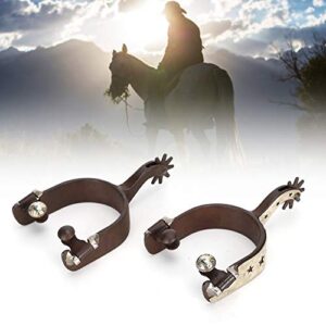 Horse Spurs, Elegant Appearance Horse Boot Spurs Hand Sculpture Portable for Ranch for Farm for Horse Training for Equestrian Competition