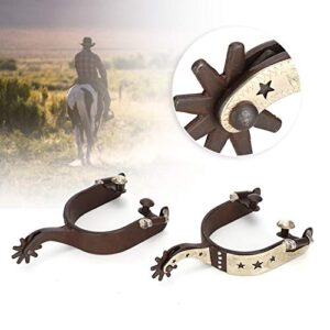 Horse Spurs, Elegant Appearance Horse Boot Spurs Hand Sculpture Portable for Ranch for Farm for Horse Training for Equestrian Competition