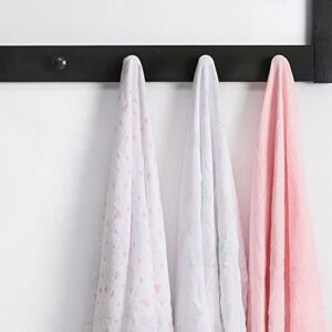 DaysU Muslin Swaddle Blankets for Newborn Babies, Breathable Cotton Baby Muslin Blankets for Girls, Large 47”x47”, Set of 3 - Pink/Floral/Geometric