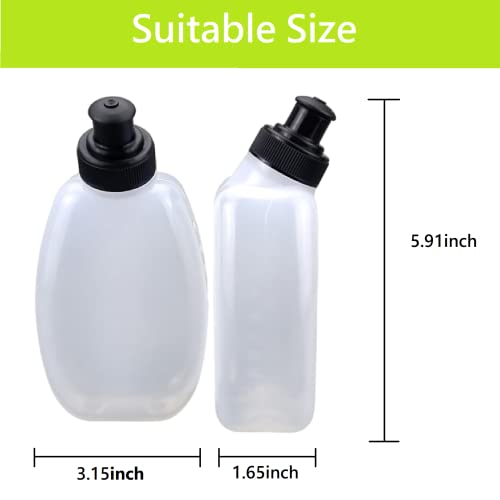 HECHZSO 2x10 oz BPA-Free Water Bottles for the Running Hydration Belt, Fuel Belts Replacement Bottle Set for Marathon Walking Hiking Cycling Trail Skiing (2 PACK) (2x10 oz Water Bottles)