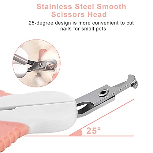 VOVIGGOL Cat Nail Clippers with Safety Guard and Sharp Angled Blade, Best Grooming Tool Cat Claw Trimmer Cat Scissors Pet Nail Clippers for Cats Kitten Puppy Rabbit Bird Ferret and Small Dog