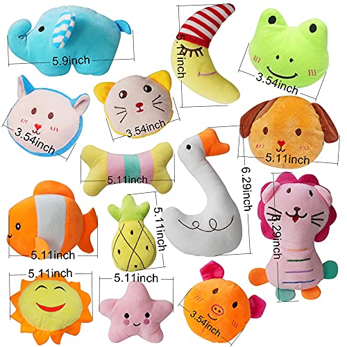 YUNKINGDOM Puppy Small Dog Squeaky Toy 27 Pack Dog Squeakers Toys for Small Dogs Cute Bulk Dog Toys Stuffed Plush Dog Toy for Puppies Pet Small Dog Toys