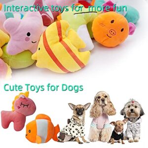 YUNKINGDOM Puppy Small Dog Squeaky Toy 27 Pack Dog Squeakers Toys for Small Dogs Cute Bulk Dog Toys Stuffed Plush Dog Toy for Puppies Pet Small Dog Toys