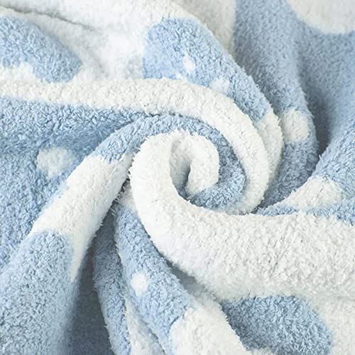 Kid Nation Baby Blankets for Girls Baby Boy Toddler Blanket Soft Baby Quilt Plush Crib Blanket Newborn Stroller Blanket Nursery Infant,Baby Llue,30 x 40 in