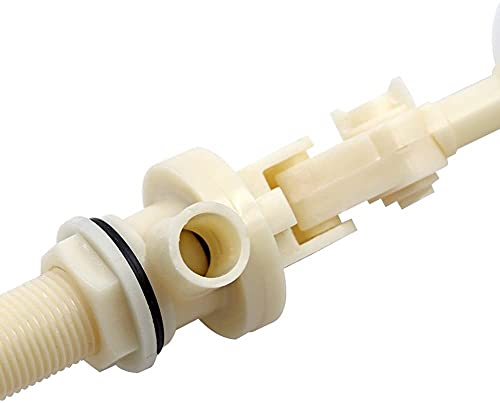 1/2" Water Float Valve Stable Water Float Ball Valve Shut Off Plastic Float Valve Stainless Steel Automatic Waterer Fill Feed Tank Horse Cattle Goat Sheep Pig Dog Float Valve Farm Supplies 2 Pack