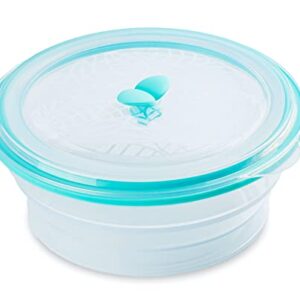 Pristain Platinum 100% Silicone Food-grade Plastic-free Collapsible Container- Microwave-safe, Dishwasher-safe, Environment-friendly (Aquamarine)