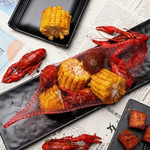 Gdstiac 100 Pack Seafood Boil Bags Clam Bake / Shellfish Cooking Mesh Plastic Bags, Fruit and Vegetable Produce Packaging Net