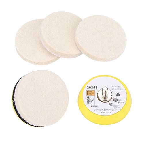 Glass Polishing Kit, Windscreen Scratch Removal Set Ceric Dioxide Abrasive Discs Polish Pads Felt for Removing Wiper Blade Damage, Scuffs