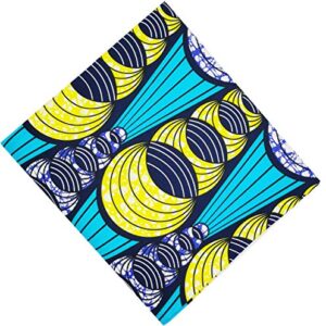 African Fabric African Print Fabric Ankara Wax 6 Yards Ankara Fabric Kente Cloth Fabric by The Yard (The Natural Pattern)