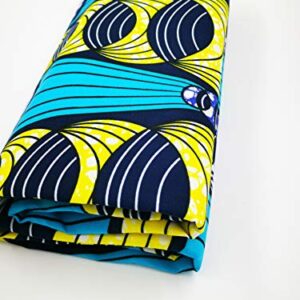 African Fabric African Print Fabric Ankara Wax 6 Yards Ankara Fabric Kente Cloth Fabric by The Yard (The Natural Pattern)