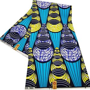 African Fabric African Print Fabric Ankara Wax 6 Yards Ankara Fabric Kente Cloth Fabric by The Yard (The Natural Pattern)