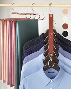 moralve space saving hangers bundle (mahogany)