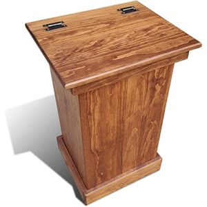 peaceful classics wood garbage bin cabinet - wooden trash can w/hidden design, stylish kitchen garbage can, amish made cabinet hidden trash can, handmade waste bin cabinet storage (cherry)