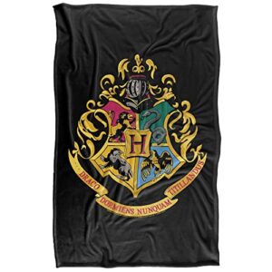 Harry Potter Hogwarts Crest Black Silky Touch Super Soft Throw Blanket 36" x 58",Hogwarts Crest