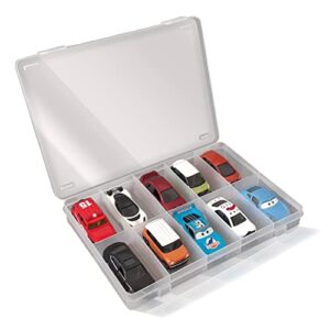 someie hot wheels tomica car organizers and transparent storage carrying box max 10 cars capacity display case japan made durable and safe (box only)