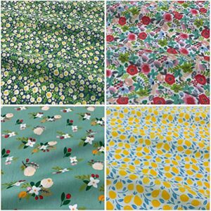 PRETYZOOM 7pcs Sewing Floral Fabric DIY Patchwork Bundle Craft Quilting Cotton Cloth Party Supplies