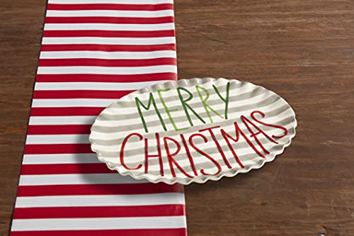 Mud Pie Painted Merry Christmas Platter, 15" X 20"