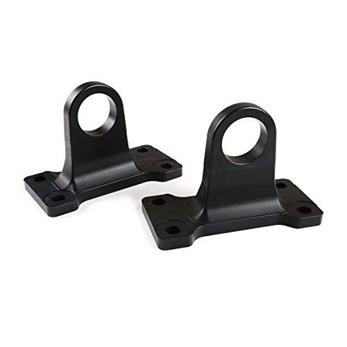 Aluminum Alloy Iron Rear Bumper Tow Hook Rescue Accessories 2PCS for Land Rover Defender 110 2020-2022 (Black)