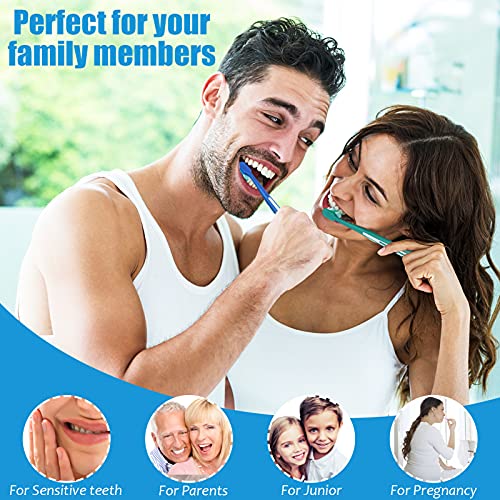 Mident Extra Soft Toothbrush for Sensitive Gums and Teeth, Newly Upgraded 10000 Bristles Micro Nano Manual Toothbrush,Ultra Soft Toothbrushes for Adult, Pregnancy and Junior (4 Pack)