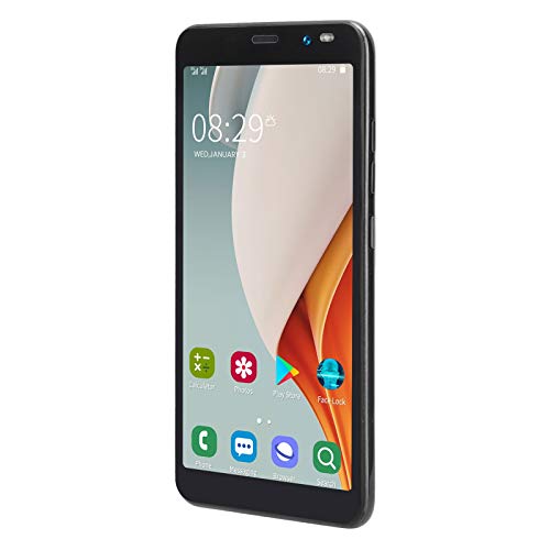 Dilwe 5.45in HD Smartphone Unlocked, Face Fingerprint Unlock Smartphone, Unlocked Android Cell Phone, Dual Camera 2MP+5MP, 1GB+8GB, 2200mAh Battery (Black)