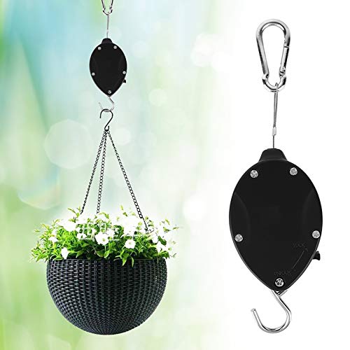 SH-RuiDu Plant Pulley Retractable Hanger,Heavy Duty Plant Flower Baskets Hooks for Baskets and Bird Feeder