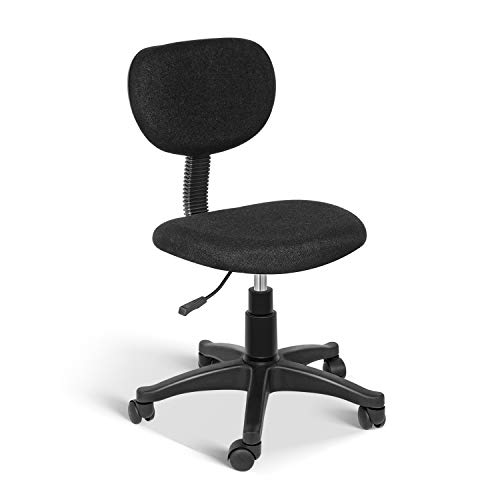 YSSOA Office Ergonomic Mesh Computer Chair with Wheels & Arms, Black with Lumbar Support