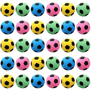 32 pieces foam sponge football cat toy interactive cat soccer toy pet sports ball for cat kitten