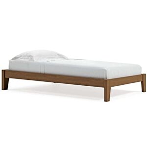 Signature Design by Ashley Tannally Modern Wood Youth Platform Bed Frame, Twin, Light Brown