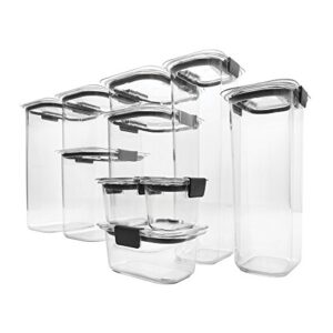 Rubbermaid Brilliance Pantry Organization & Food Storage Containers, Set of 10 (20 Pieces Total) & Brilliance Food Storage Container, BPA free Plastic, Medium, 3.2 Cup, 5 Pack, Clear