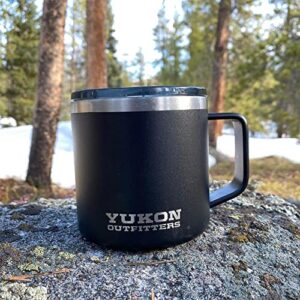 Yukon Outfitters Outdoor Camping Active Stainless Steel Freedom 16 oz Coffee Mug, Black