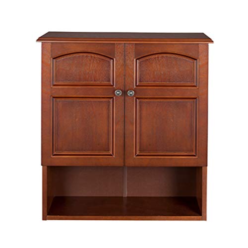 Thaweesuk Shop New Mahogany Classic Medicine Cabinet Organizer Storage Shelf Doors Bathroom Wall Mount Kitchen Drawers Cupboard Floor Rack Toilet Wooden Wood 8" L x 22.25" W x 25" H of Set