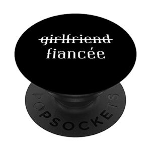 Girlfriend New Fiancee - Engaged Wife Wedding Gift New Bride PopSockets PopGrip: Swappable Grip for Phones & Tablets