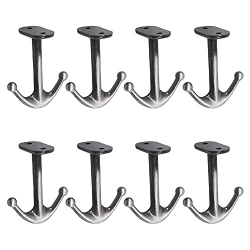 YES Time Ball Two Prong Ceiling Hook for Closet Top Bathroom Kitchen Cabinet Garage Pack of 8 (Ancient tin)