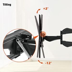 Full Motion TV Wall Mount for Most 40-75 Inch TVs, TV Mount with Dual Swivel Articulating Arms Extension Tilt Rotation and 6 Cable Management, Max VESA 600x400mm, Holds up to 99 lbs