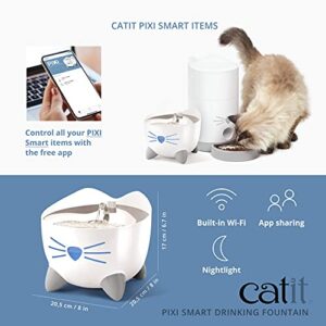 Catit PIXI Smart Water Fountain – Automatic Cat Drinking Fountain with UV-C Clarifier Light and App Support