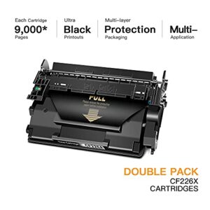 E-Z Ink (TM Compatible Toner Cartridge Replacement for HP 26X CF226X 26A CF226A to use with M402d M402dn M402dw M426fdw M426fdn M426dw Printer Tray (Black, 2 Pack)